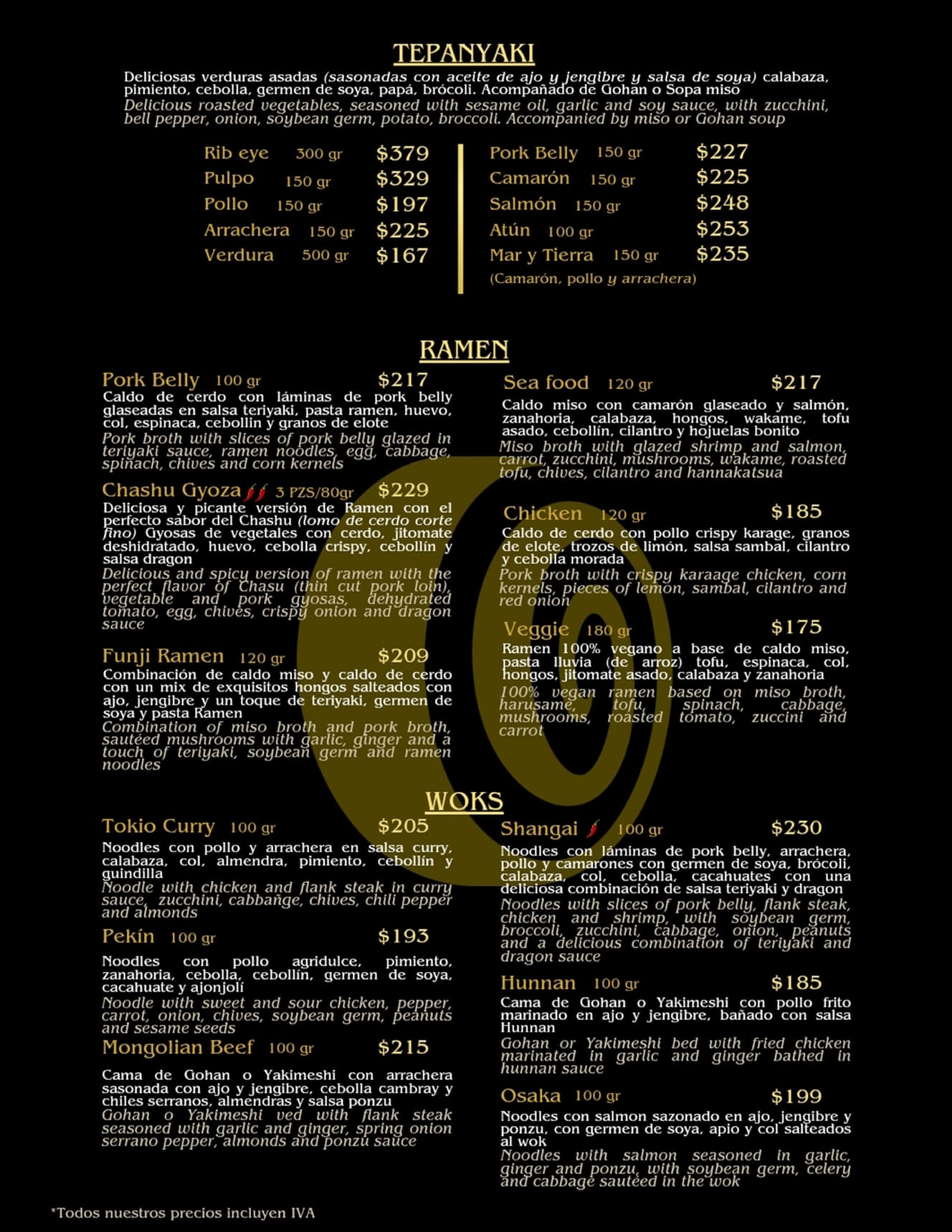 Menu Sushiko